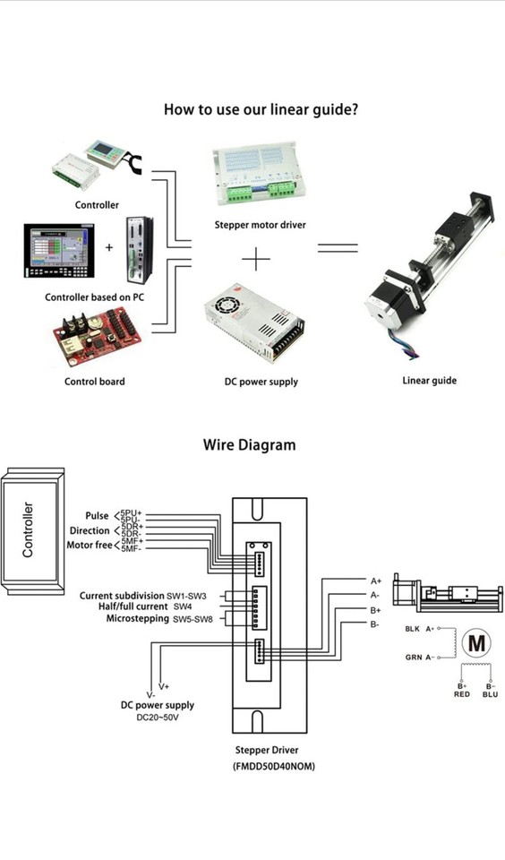FUYU FSL40 Linear Guide Version 2.0 Table Ball Screw Motion CNC Linear ...
