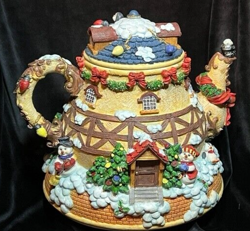 Holiday Musical Tea Pot Music Box Plays Jingle Bells and lights up | eBay