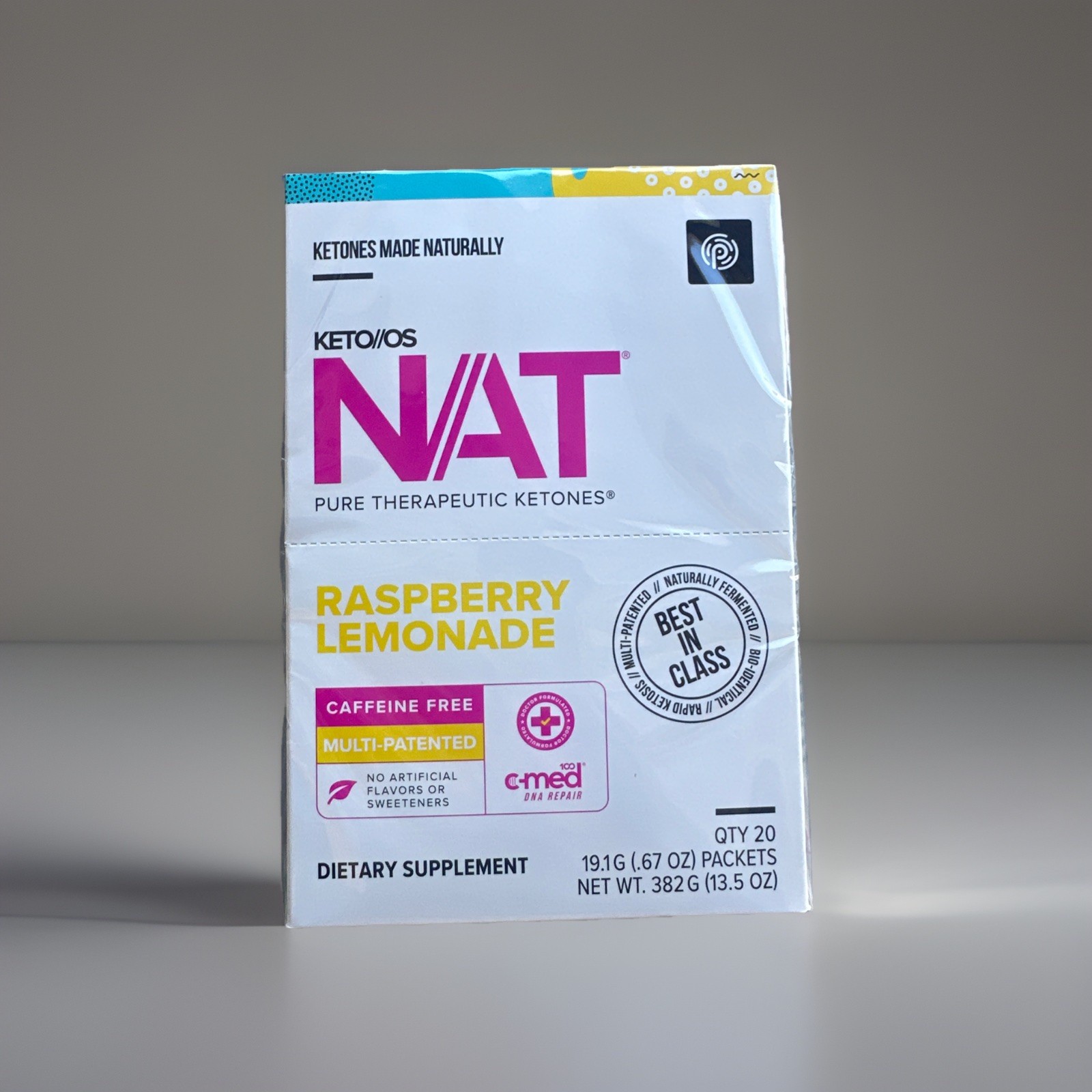 PRUVIT Ketones Nat 20 Packs Caffeine Free RASPBERRY LEMONADE . EXP: 02/ ...