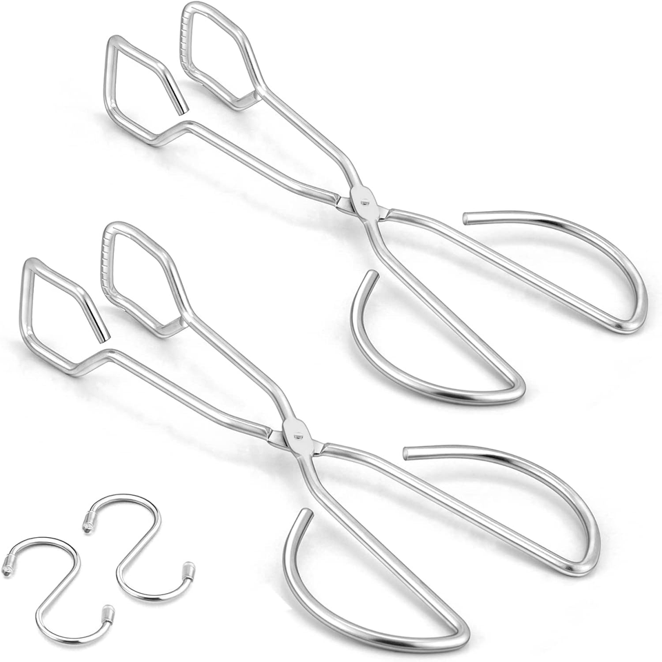 10In Scissor Tongs Stainless Steel Kitchen Food for Cooking Serving ...