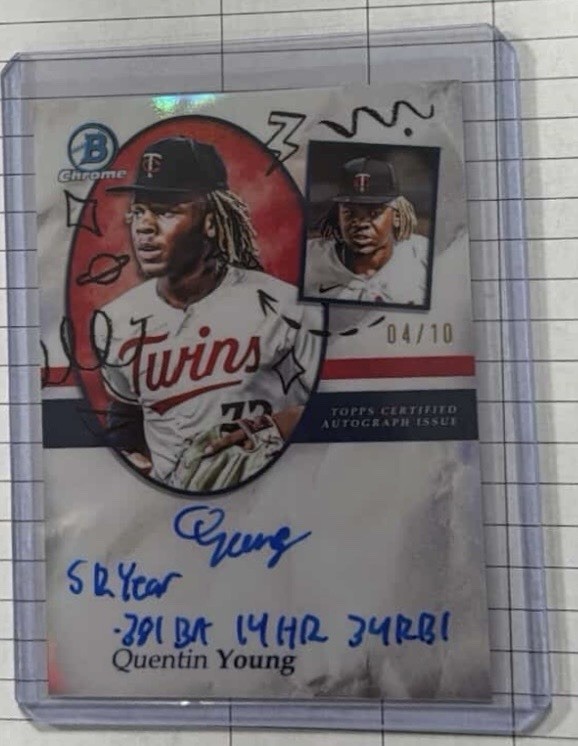 2025 Bowman Draft Prospect Portrait Autographs Quentin Young ...