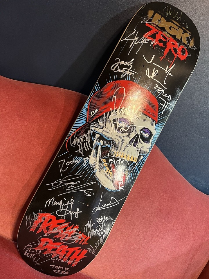 DGK zero fresh til death tour skateboard deck signed rare Jamie Thomas ...