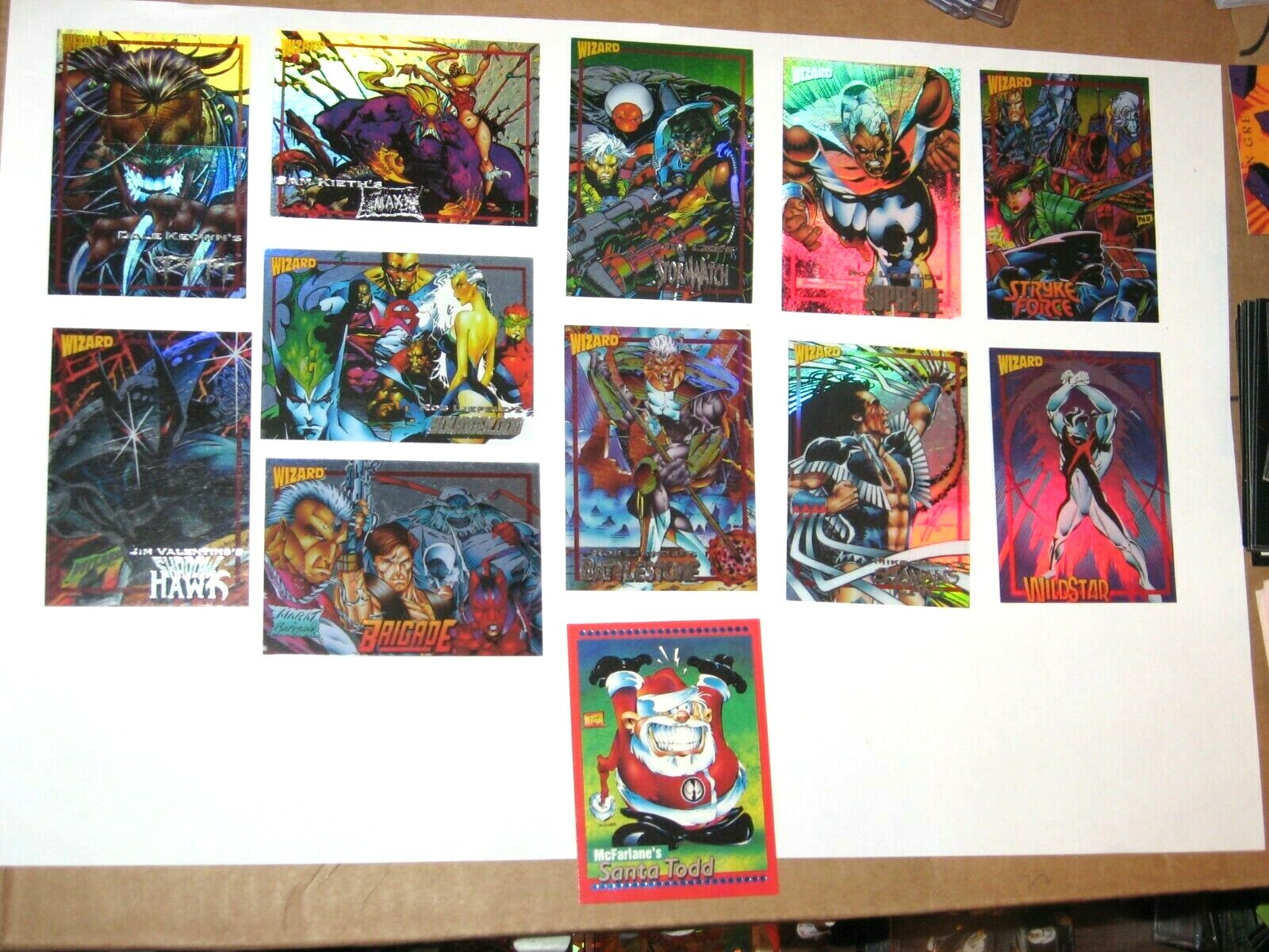 1993 WIZARD MAGAZINE SERIES 2 REFRACTOR HOLOFOIL PROMO 12 CARD SET ...