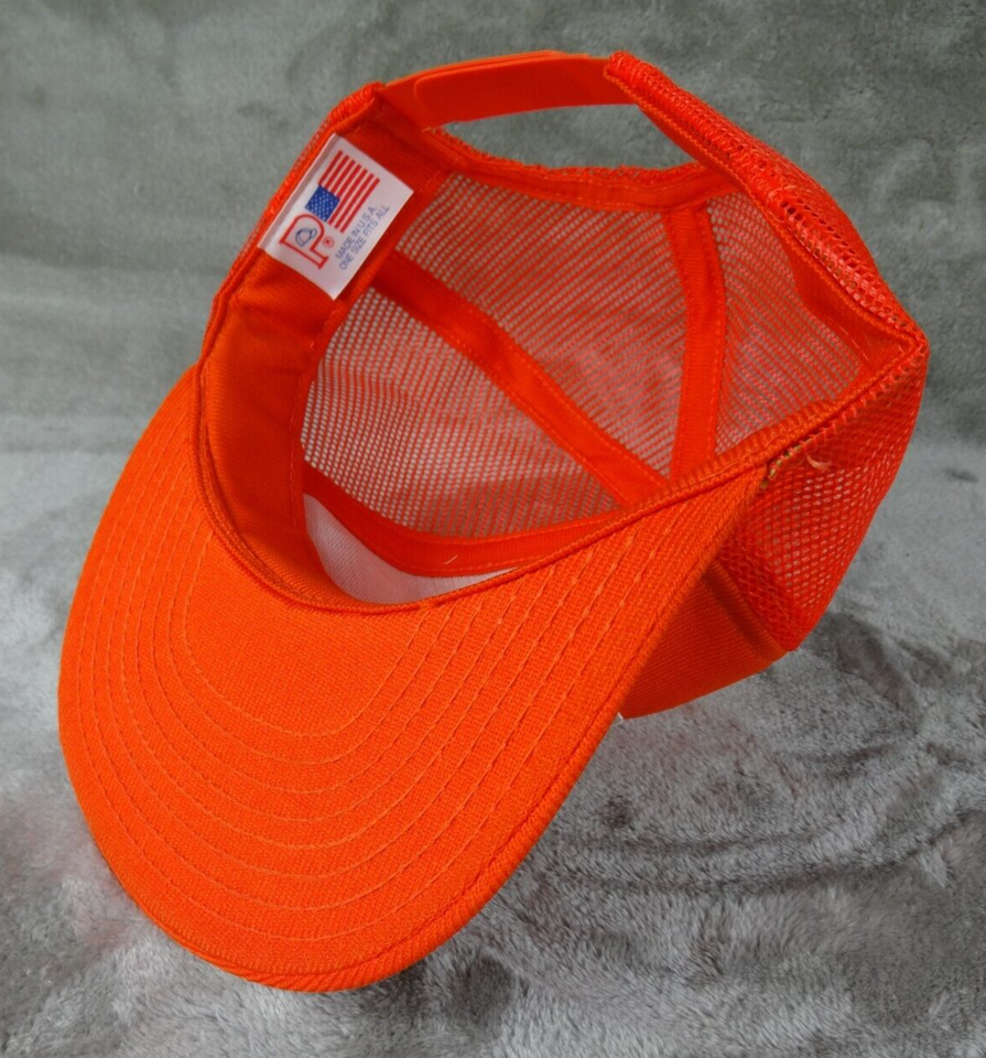Vintage Trucker Hat Cap Adjustable Orange Magcobar - IMCO Patch Made In ...