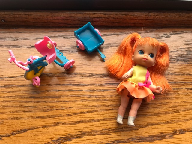 Vintage 1960s Liddle Skediddle Kiddle Tracy Trikediddle 3in Doll Trike ...