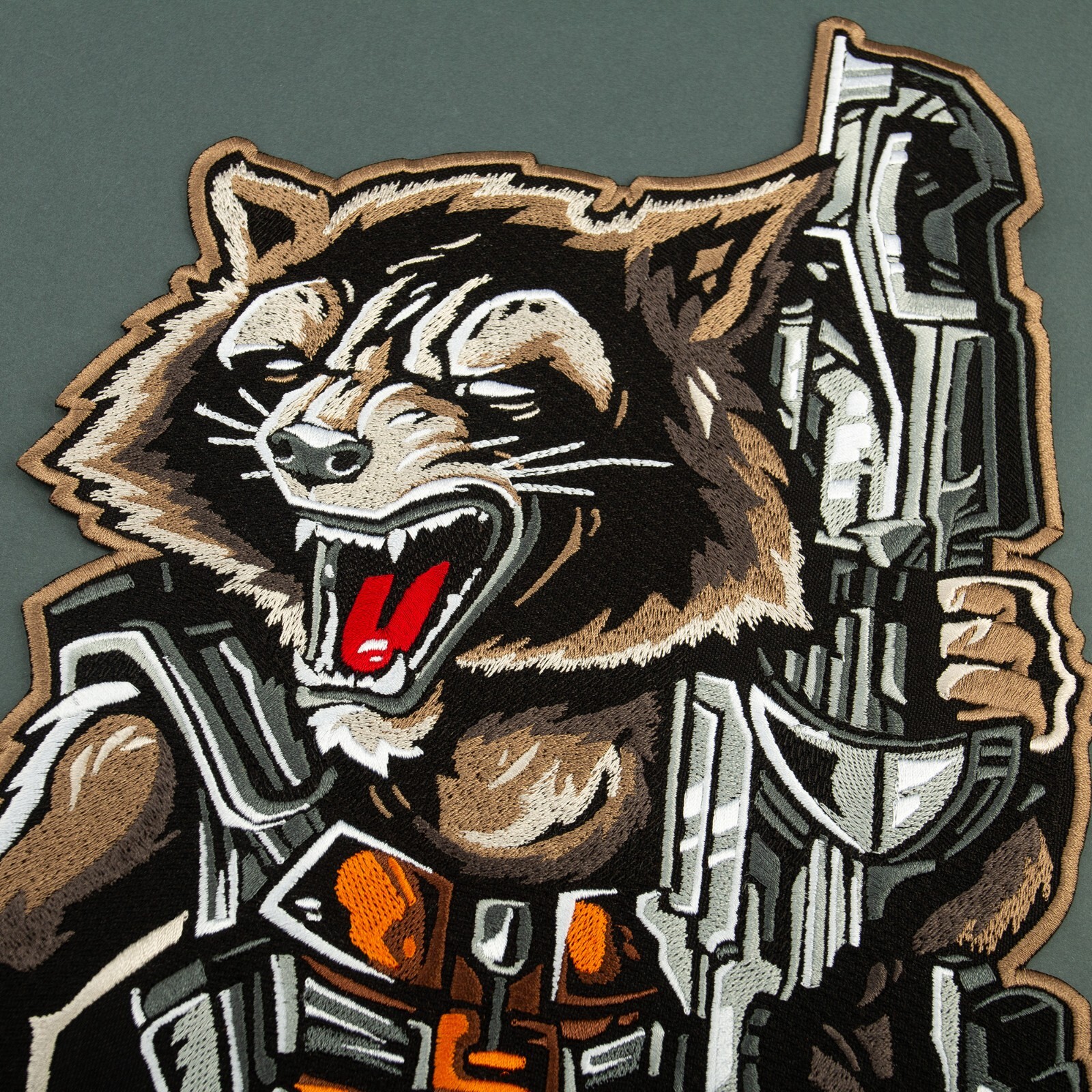 Cyber Rocket Raccoon Large Patch, Embroidered Guardian Hero Back Patch, Iron On | eBay
