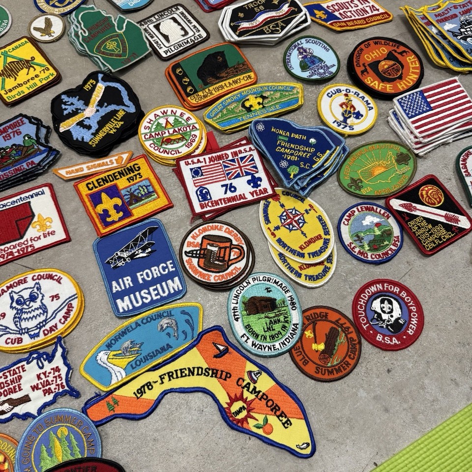 Vintage Patches Lot Of 140 Collection 1960s - 70s Boy Scouts Jambore ...