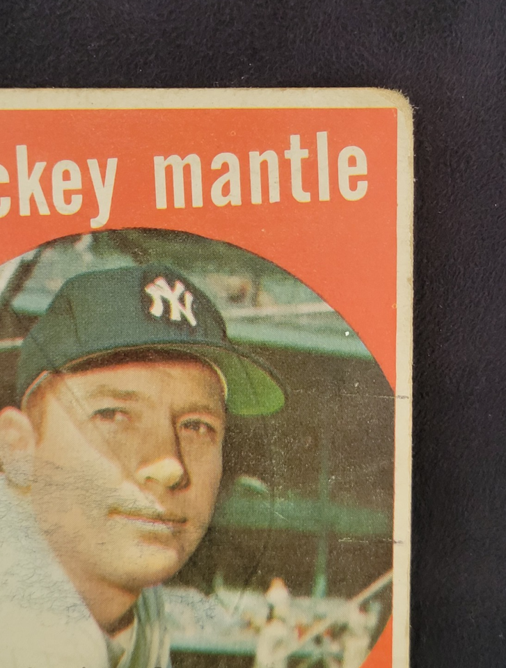 1959 TOPPS MICKEY MANTLE BASEBALL CARD #10 NEW YORK YANKEES HOF LEGEND ...
