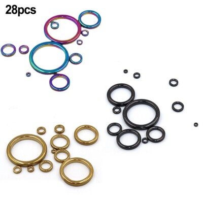 28pcs Fishing Rod Repair Kit Ring Rod Eye Replacement Kit Ceramic Guide ...