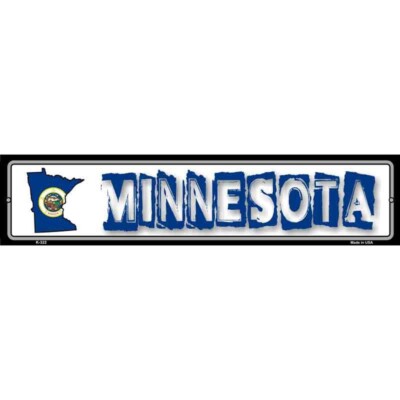 Minnesota State Outline 24"x5" Metal Street Sign Plaque Home Door ...