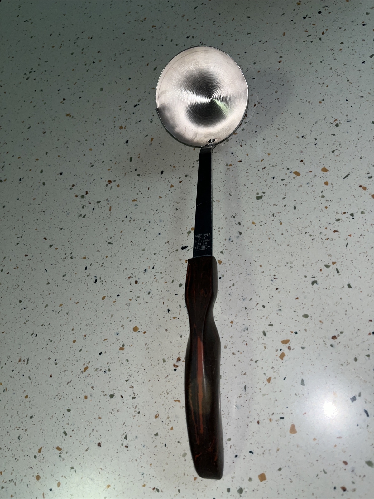 Vintage CUTCO Ladle No. 15 Stainless Brown & Red Handle Kitchen Utensil ...