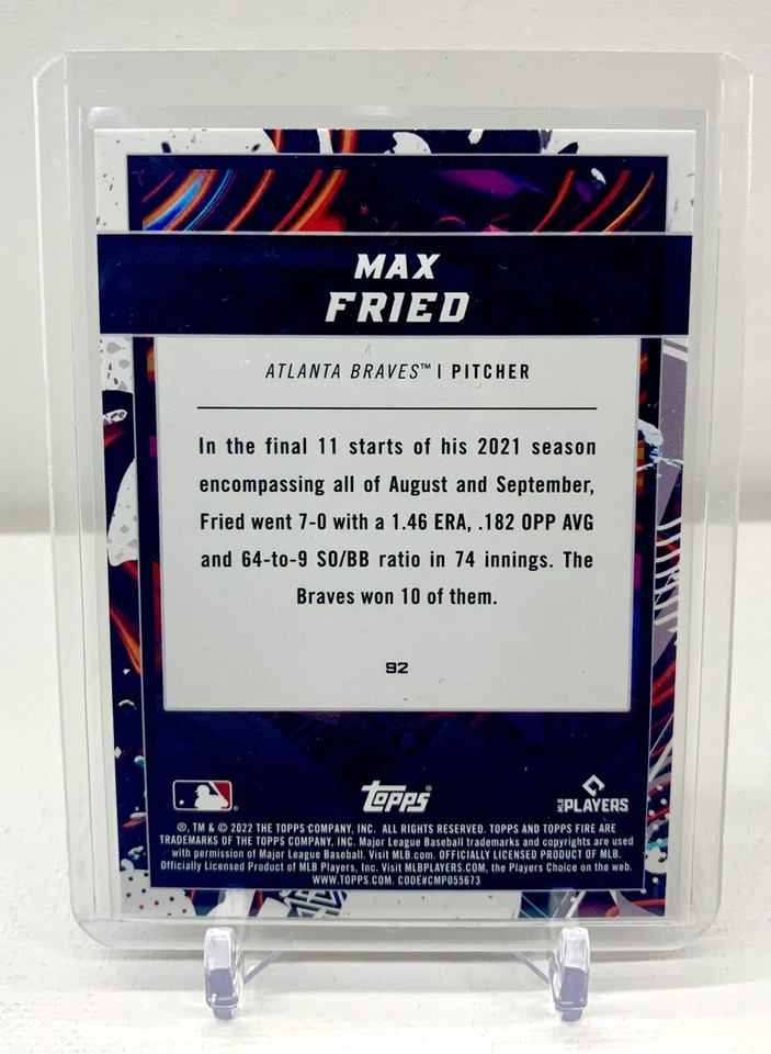 2022 Topps Fire Max Fried Red Flame #92 | eBay