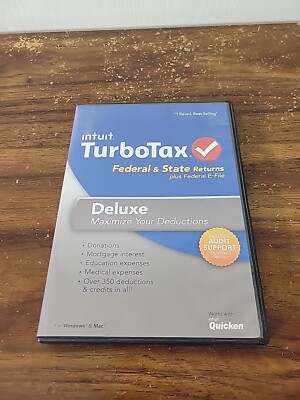 INTUIT TURBOTAX DELUXE FEDERAL RETURNS FOR TAX YEAR 2013 | eBay