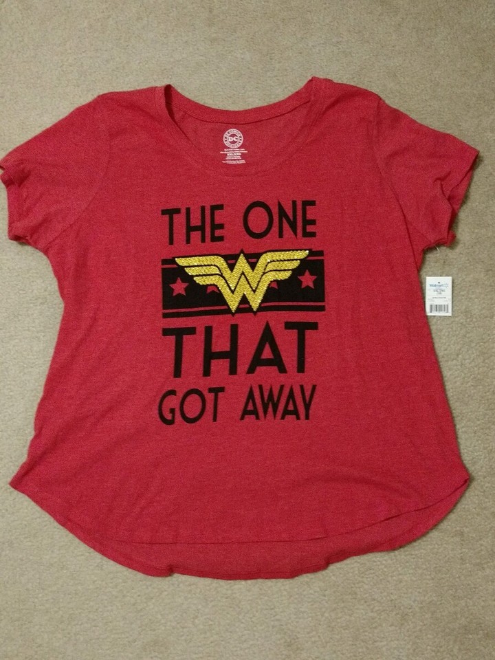 NEW WITH TAGS! DC COMICS WONDER WOMAN RED W/GOLD BLING WOMENS XXL/XXG ...