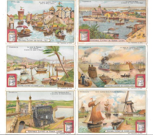 LIEBIG TRADE CARDS, CANALS I 1903 Set of 6 Cards (S722 French). | eBay