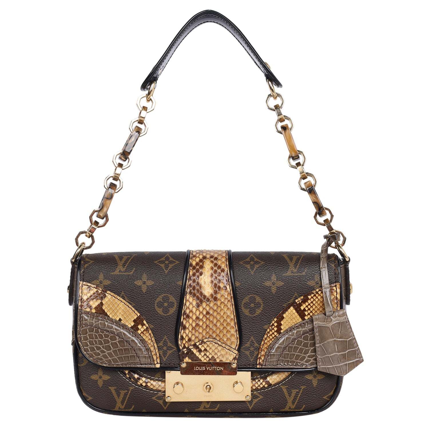 Louis Vuitton Monogramissime Alligator & Python Shoul… - Gem