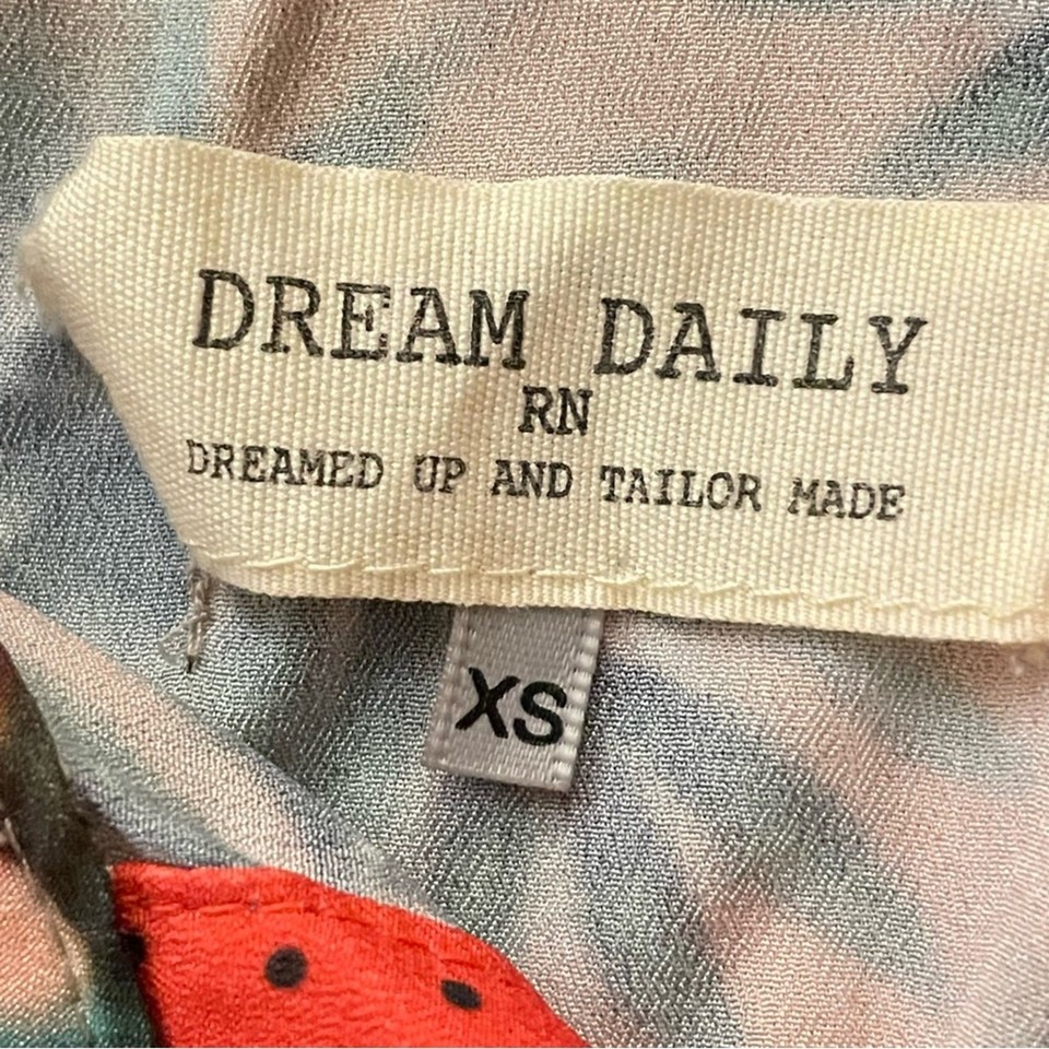 Dream Daily paisley button-down collared tank parrot bird mini dress ...