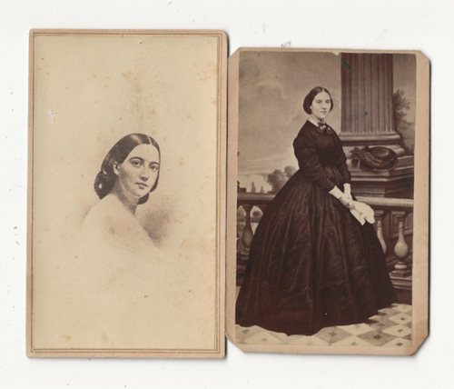 TWO 1860s CDVS OF MRS STEPHEN A. DOUGLAS - ADELE CUTTS - CIVIL WAR ...