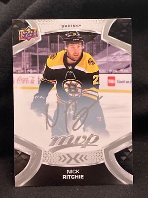 2021-22 Upper Deck MVP Hockey Silver Script Nick Ritchie 60 Boston ...