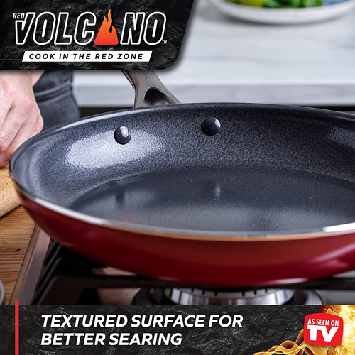 Textured Ceramic Nonstick, 14 Piece Cookware Pots and Pans Set ...