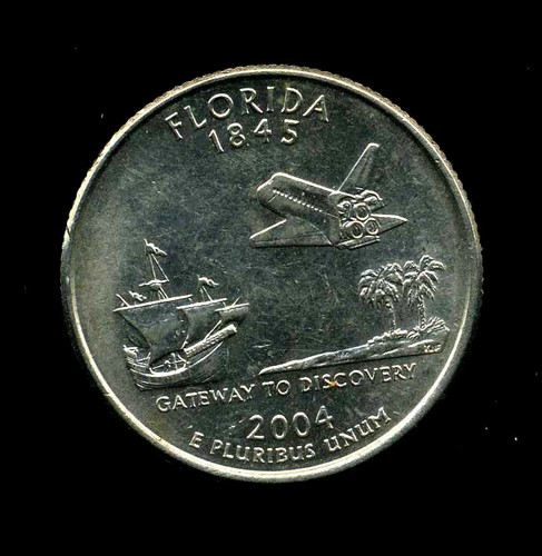 STATEHOOD 2004 P FLORIDA STATE QUARTER U.S AMERICA US 25 CENT COIN ...