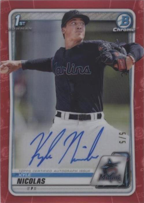 2020 Bowman Draft - Chrome Draft Picks Autographs Kyle Nicolas #CDA-KNI ...
