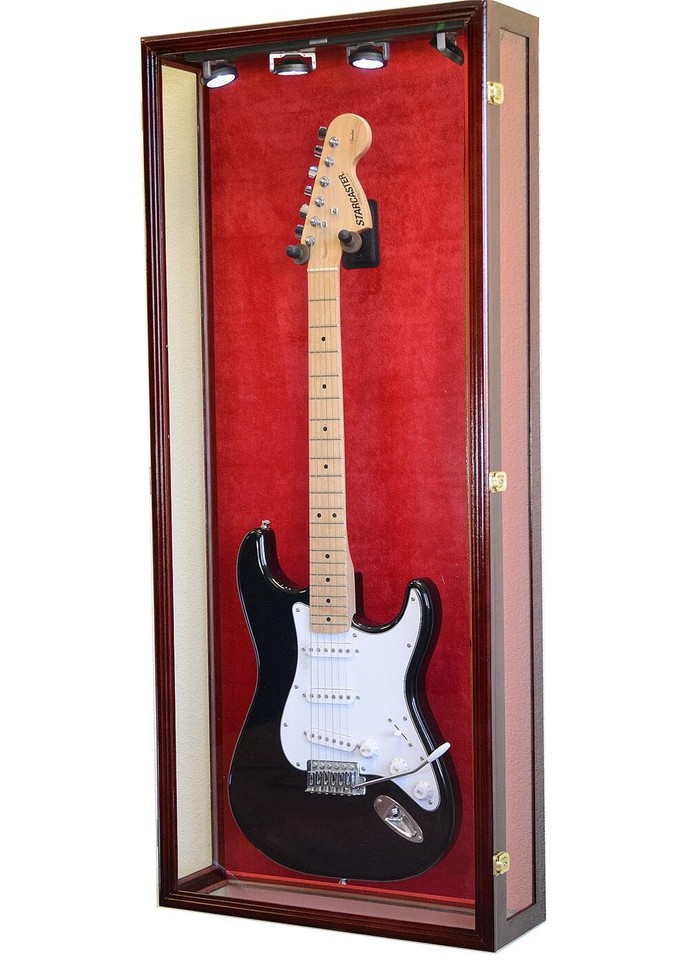 Clear Viewing Guitar Display Case Fender Acoustic Electric Bass Wall ...