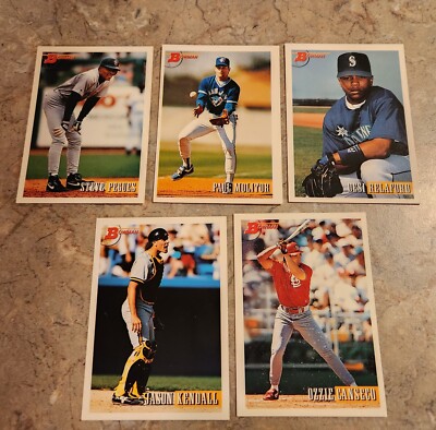 1993 Bowman Jason Kendall Desi Relaford, Ozzie Conseco Paul Molitor ...