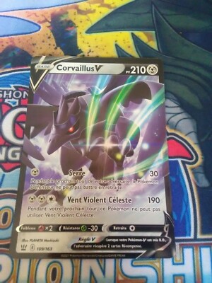 Corvaillus V 210 PV 109/163 carte pokémon 2021 française style de ...
