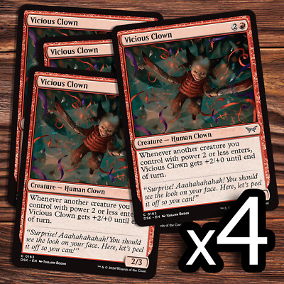 4x Vicious Clown - Duskmourn - Magic the Gathering | eBay