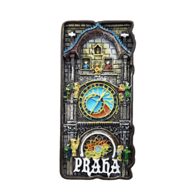 Czech Republic Prague Clock Tower Landmark Building Crafts Fridge ...
