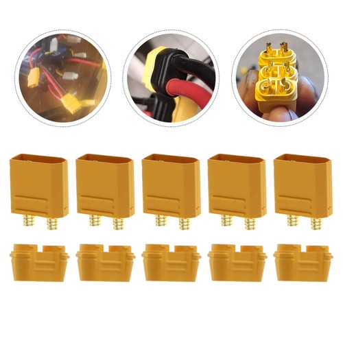 5 Sets Male and Female Plug Ends Electric Connectors for Wiring XT90H ...