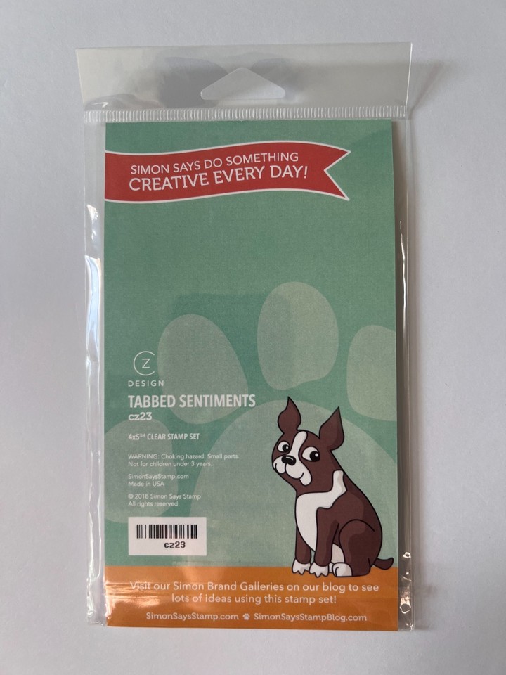 Simon Says Stamp! + CZ Design Tabbed Sentiments stamp set. Brand new ...