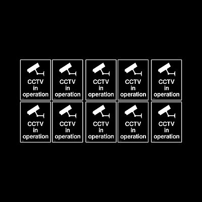 CCTV Window Sticker, Sign Pack of 10 - 100mm x 150mm (A6) - Security ...
