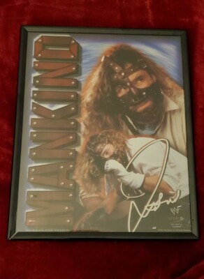 Vintage 1998 WWF Mankind 10x8in Picture With Frame | eBay