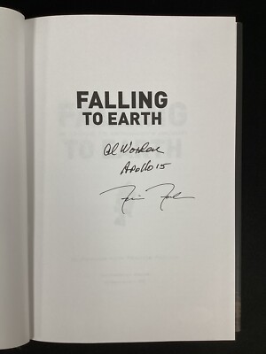 Al Worden Signed Book Falling To Earth NASA Apollo 15 Mission Astronaut ...