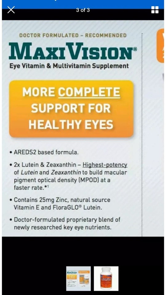 MedOp MaxiVision Whole Body Formula 120 Caps Fast Same Day FREE ...