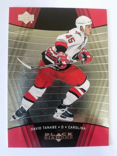 1999-00 BLACK DIAMOND CAROLINA HURRICANES HOCKEY DAVID TANABE CARD 18 ...