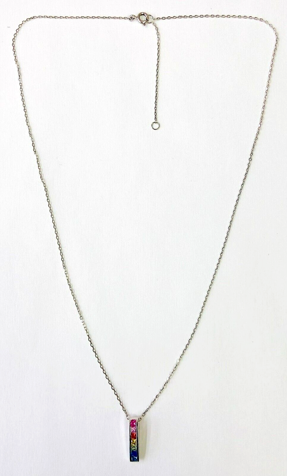 HSN Colleen Lopez Sterling Silver Multi Sapphire Pendant 20" with Chain ...