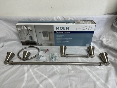 Moen Banbury 3-pc Bath Accessory Kit BRUSHED NICKEL Y2633BN Spot Resist ...