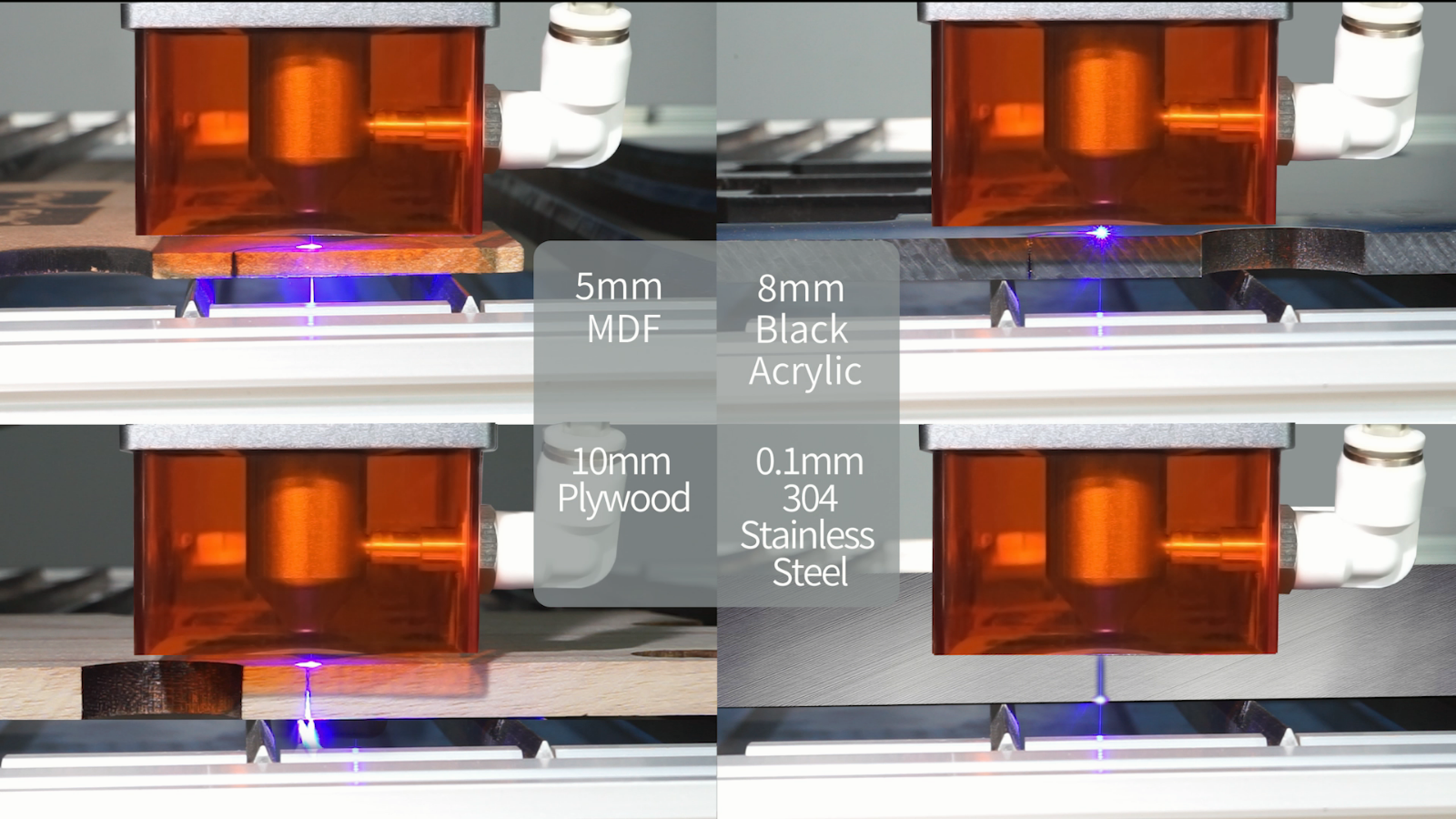 20W 4 Diode Laser Head Laser Module for CNC Laser Machine DIY Engraving ...