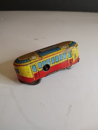 US Zone Germany Tin Litho Clockwork Trolley Car Wind Up Post War | eBay