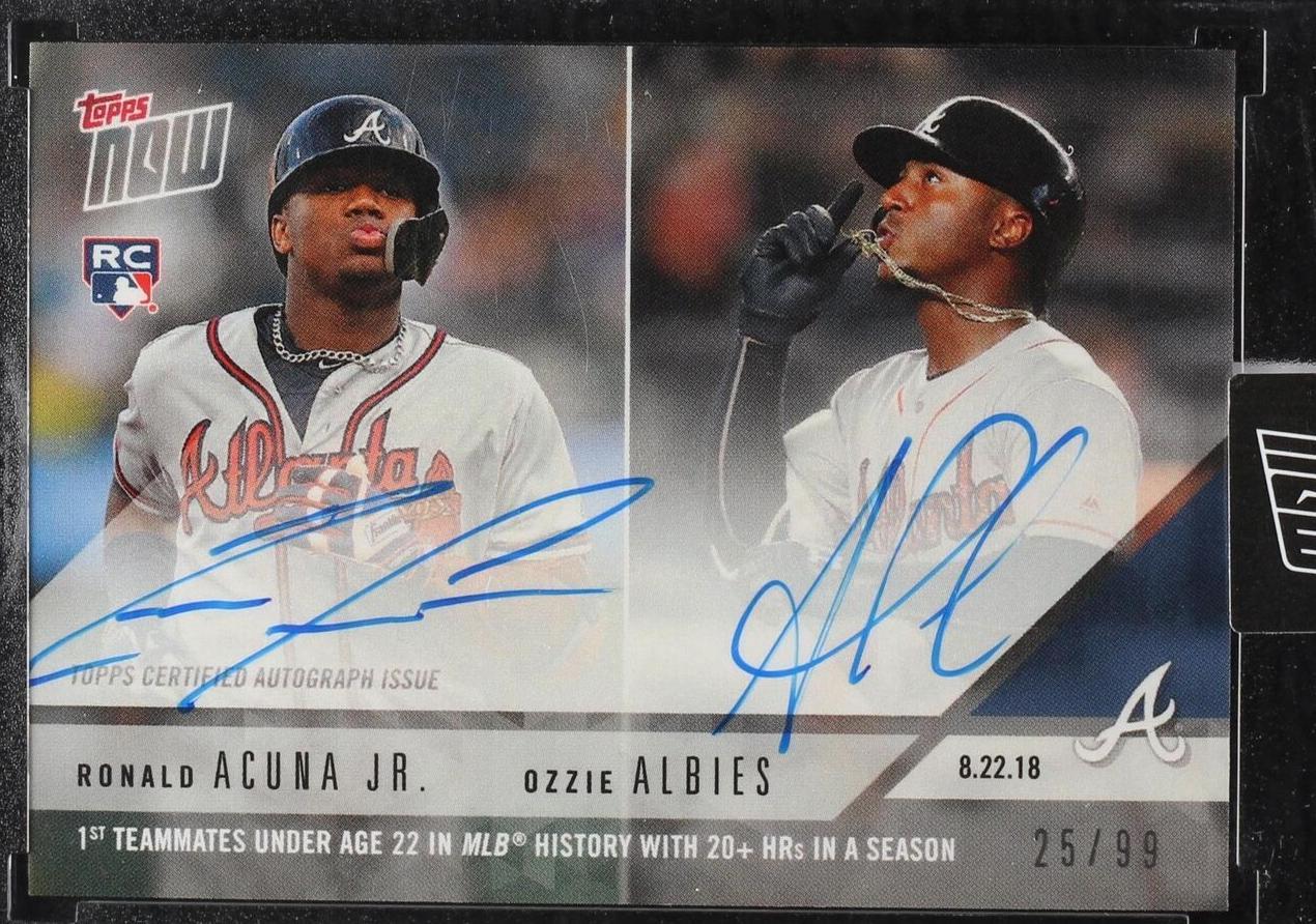 2018 Topps Now - Ronald Acuña Jr., Ozzie Albies #627A Autographs /99 (AU, RC) for sale online | eBay