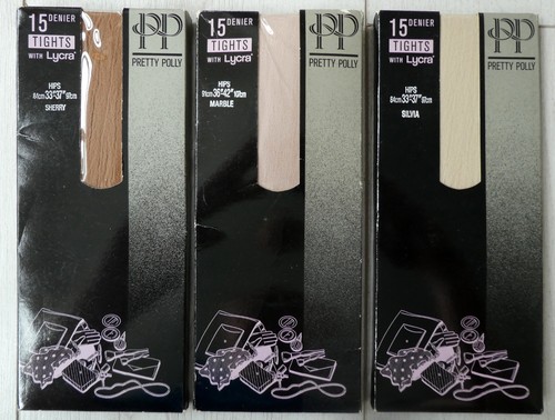 3 Pairs Vintage Pretty Polly 1980s Sheer 15 Denier Tights in 3 ...