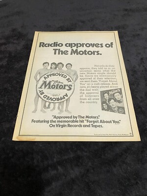 THE MOTORS 1979 ad Nick Garvey, Andy McMaster of Ducks Deluxe, Ricky ...