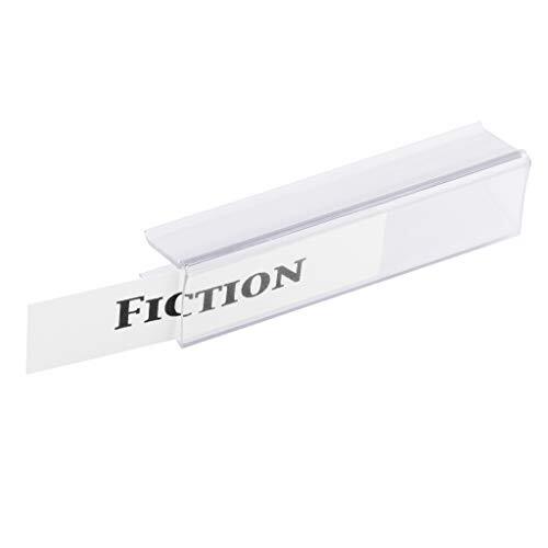 25 Pack Clear Plastic Shelf Label Holder with Insert Paper Labels for ...