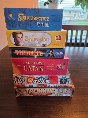 6 board games bundle - Splendor, Azul, Carcasonne, Catan, Pandemic, Trekking | eBay