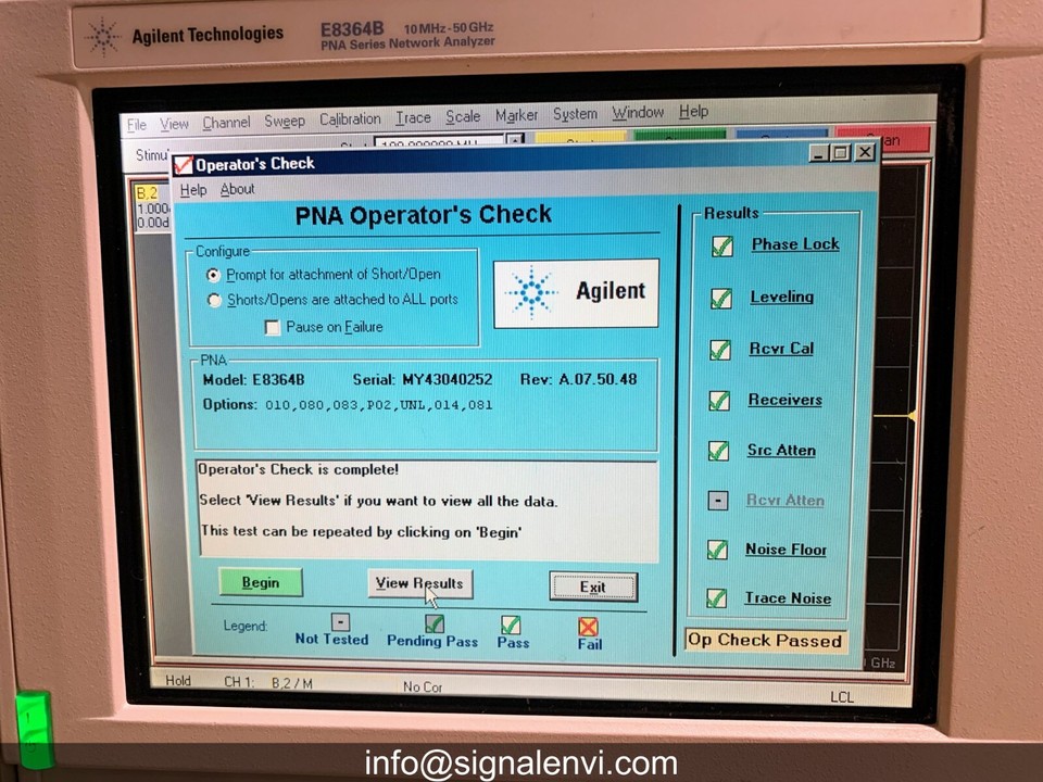 Agilent/Keysight E8364B PNA 010/014/UNL/080/081/083, 50GHz Network ...