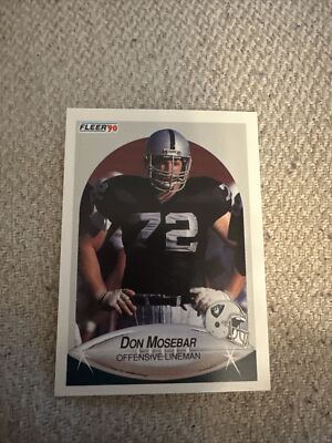 1990 Fleer #258 Don Mosebar Los Angeles Raiders Football Card | eBay