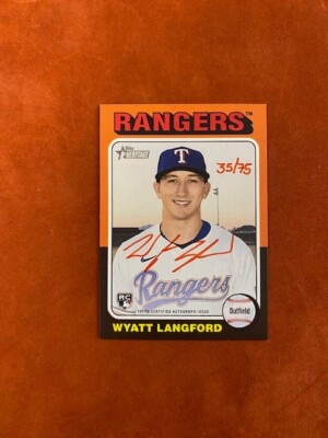2024 Topps Heritage High Number Wyatt Langford Real One RED INK AUTO SP ...
